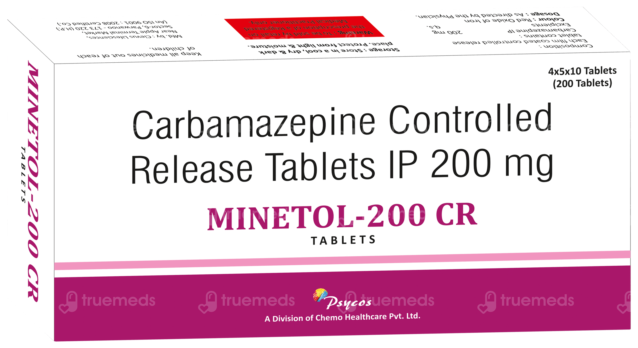 Minetol 200 Cr Tablet 10 - Uses, Side Effects, Dosage, Price | Truemeds