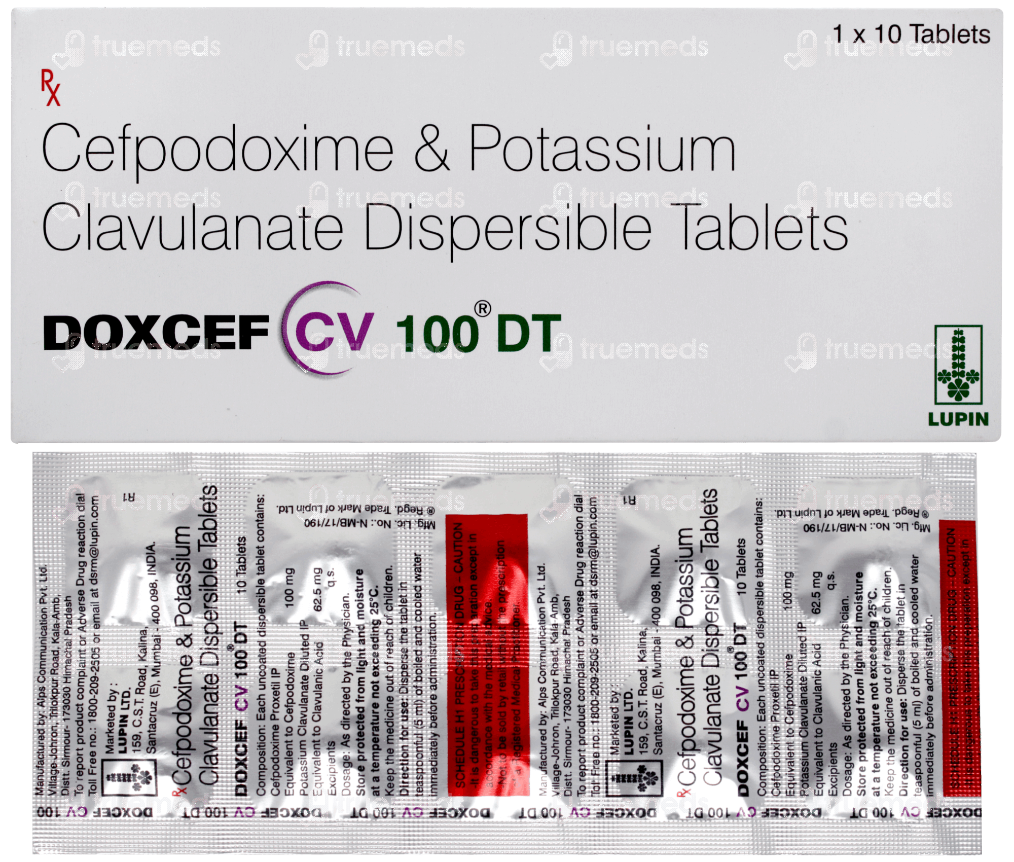 Doxcef Cv 100/62.5 MG | Order Doxcef Cv 100/62.5 MG Tablet Dt Online at ...