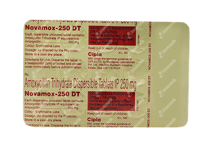 Novamox 250 Mg Tablet Dt 15 - Uses, Side Effects, Dosage, Price | Truemeds