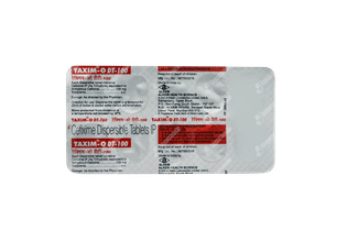 Taxim O 100 Mg Tablet Dt 10: Uses, Side Effects, Price & Substitutes