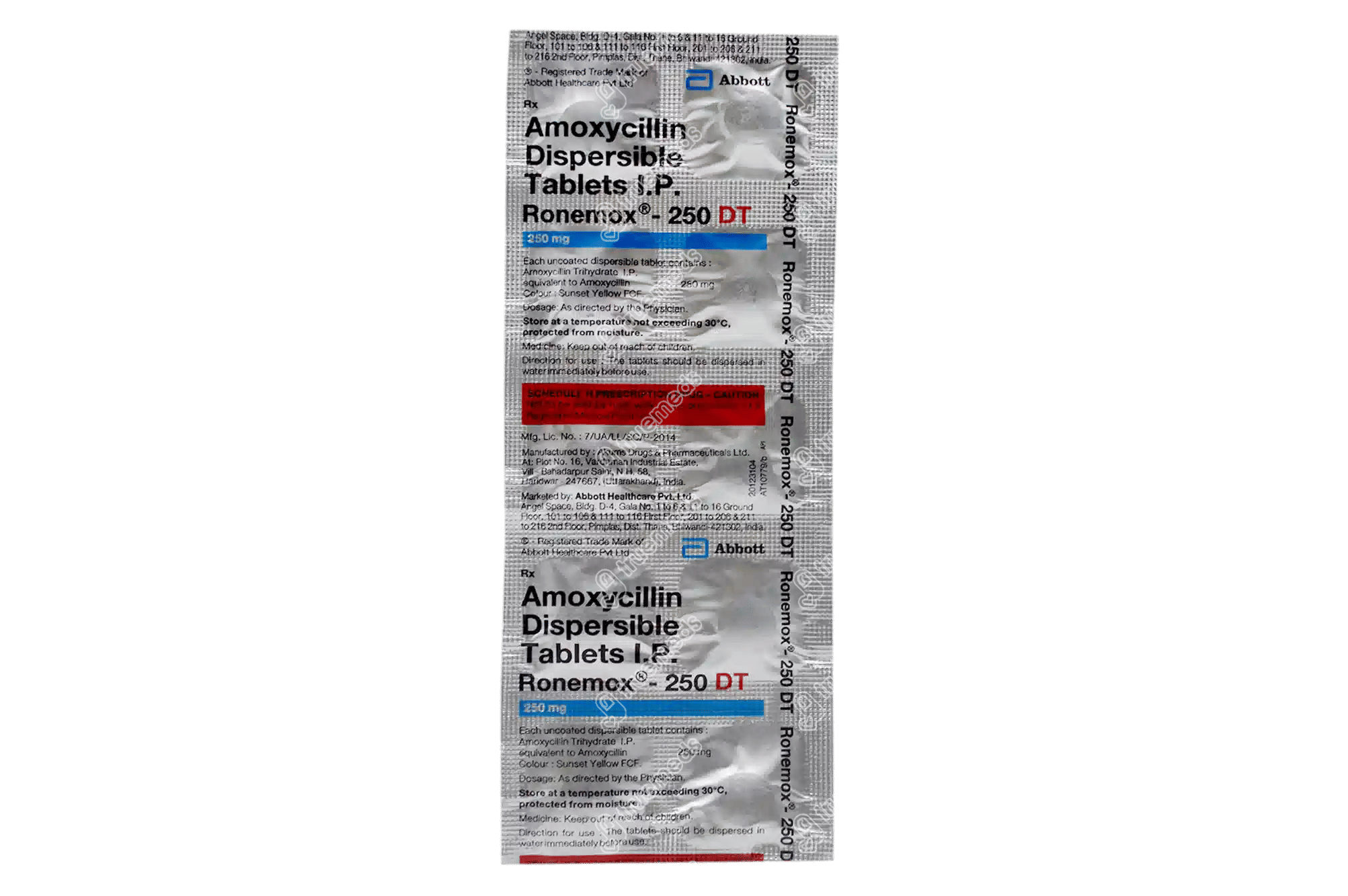 Ronemox 250 Dt Tablet 10: Uses, Side Effects, Price & Substitutes