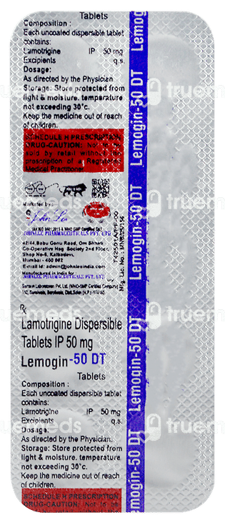 Lemogin 50 Mg Tablet Dt 10 - Uses, Side Effects, Dosage, Price | Truemeds