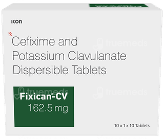 Fixican Cv 1625mg Tablet 10 - Uses, Side Effects, Dosage, Price | Truemeds