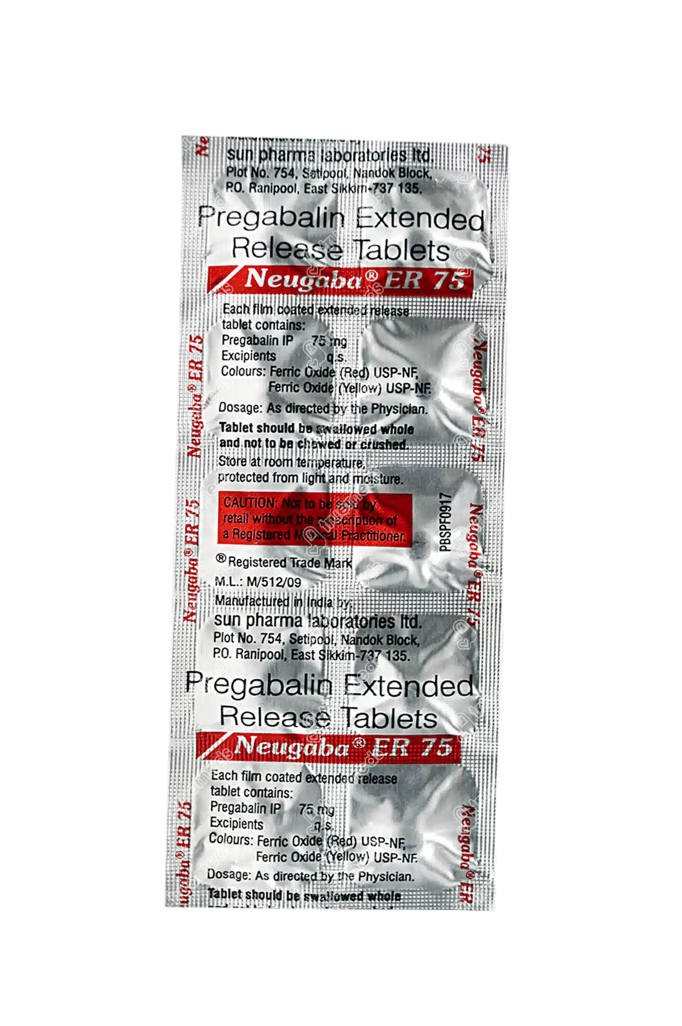 Neugaba 75 MG Er | Order Neugaba 75 MG Tablet Er Online at Truemeds