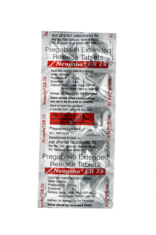 Neugaba 75 MG Er | Order Neugaba 75 MG Tablet Er Online at Truemeds