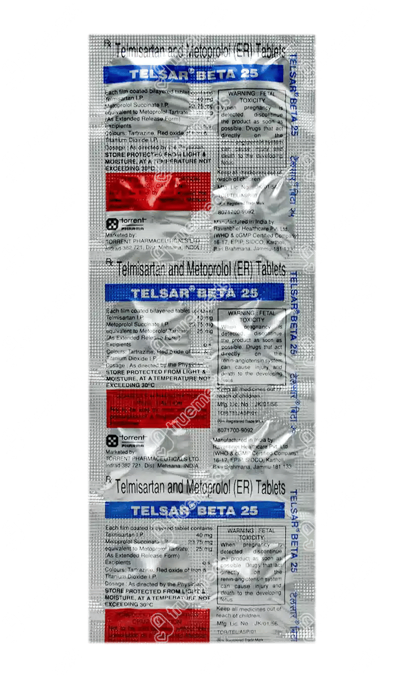 Telsar Beta 40/25 MG Er | Order Telsar Beta 40/25 MG Tablet Er Online ...