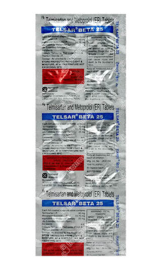 Telsar Beta 4025 Mg Tablet Er 10 - Uses, Side Effects, Dosage, Price ...