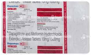 Dapamac M 101000 Mg Tablet Er 10 - Uses, Side Effects, Dosage, Price ...