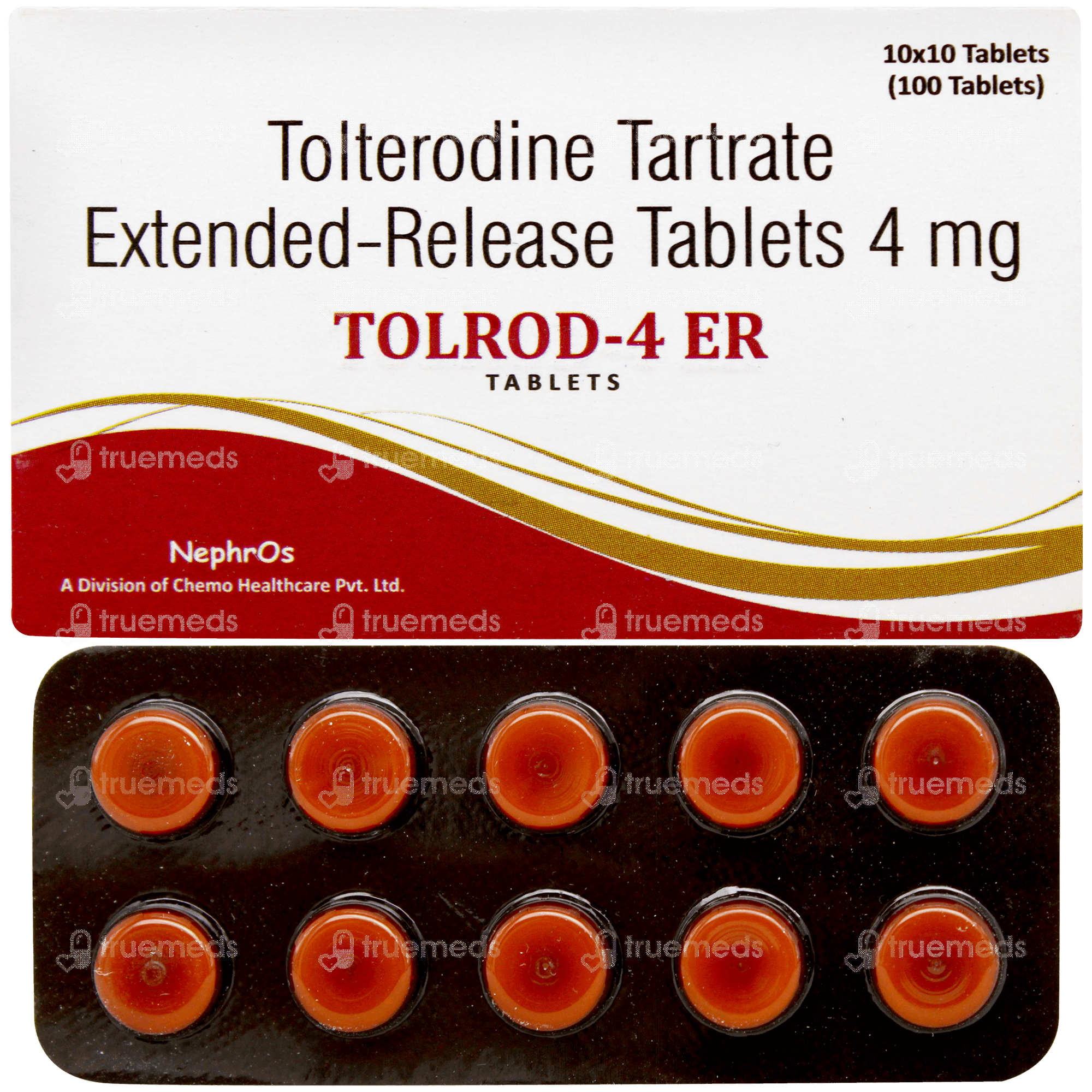 Tolrod 4 Mg Tablet Er 10 - Uses, Side Effects, Dosage, Price | Truemeds