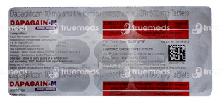 Dapagain M 10500 Mg Tablet Er 15 - Uses, Side Effects, Dosage, Price ...