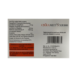 Oxramet S Xr 1000 Tablet – Type 2 Diabetes Treatment