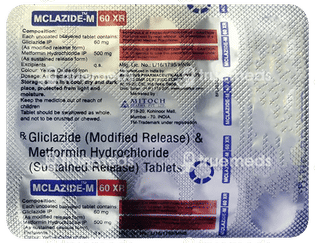 Mclazide M 60 Xr Tablet 15: Uses, Side Effects, Price & Substitutes