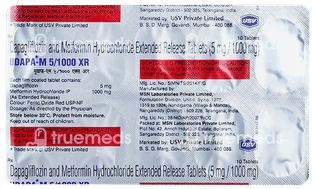 Udapa M 51000mg Xr Tablet Er 10 - Uses, Side Effects, Dosage, Price ...