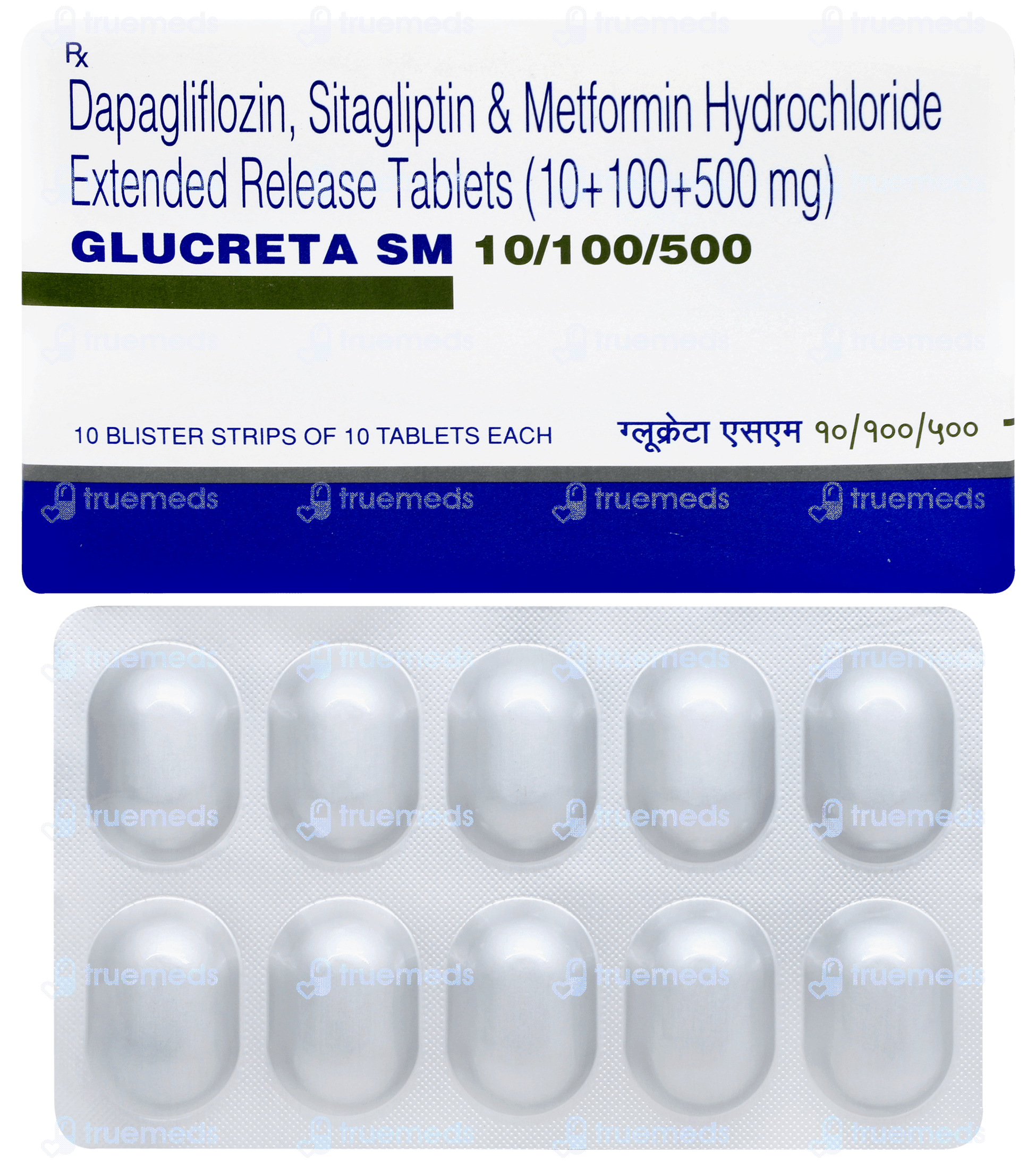 Glucreta Sm 10/100/500 Tablet: Uses, Side Effects, Price & Substitutes