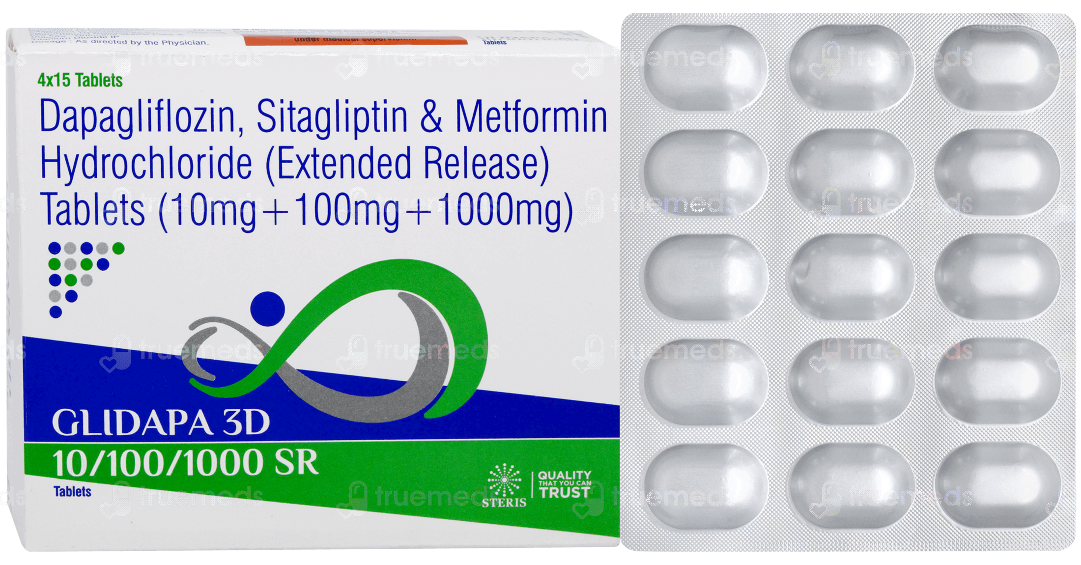 Glidapa 3D 10/100/1000 Sr Tablet 15: Uses, Side Effects, Price ...