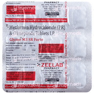 Glyzee M3 Sr Forte Tablet Pr 15: Uses, Side Effects, Price & Substitutes