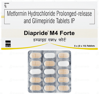 Diapride M4 Forte Tablet 15: Uses, Side Effects, Price & Substitutes