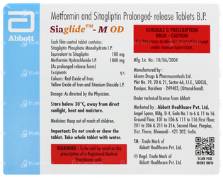 Siaglide M Od 100/1000 Tablet Pr 15: Uses, Side Effects, Price ...