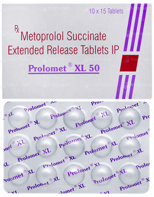 Prolomet Xl 50 Mg Tablet 15 - Uses, Side Effects, Dosage, Price | Truemeds