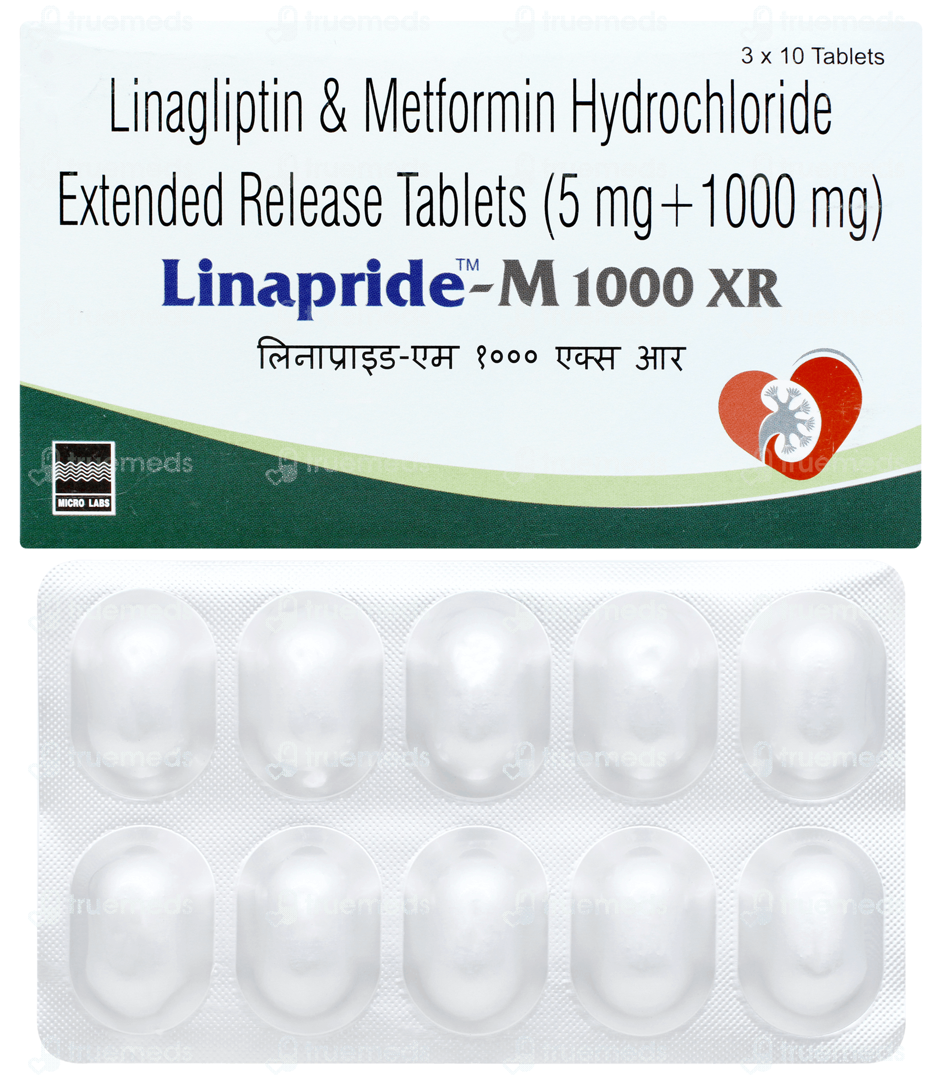 Linapride M 1000 Xr Tablet 10 - Uses, Side Effects, Dosage, Price ...