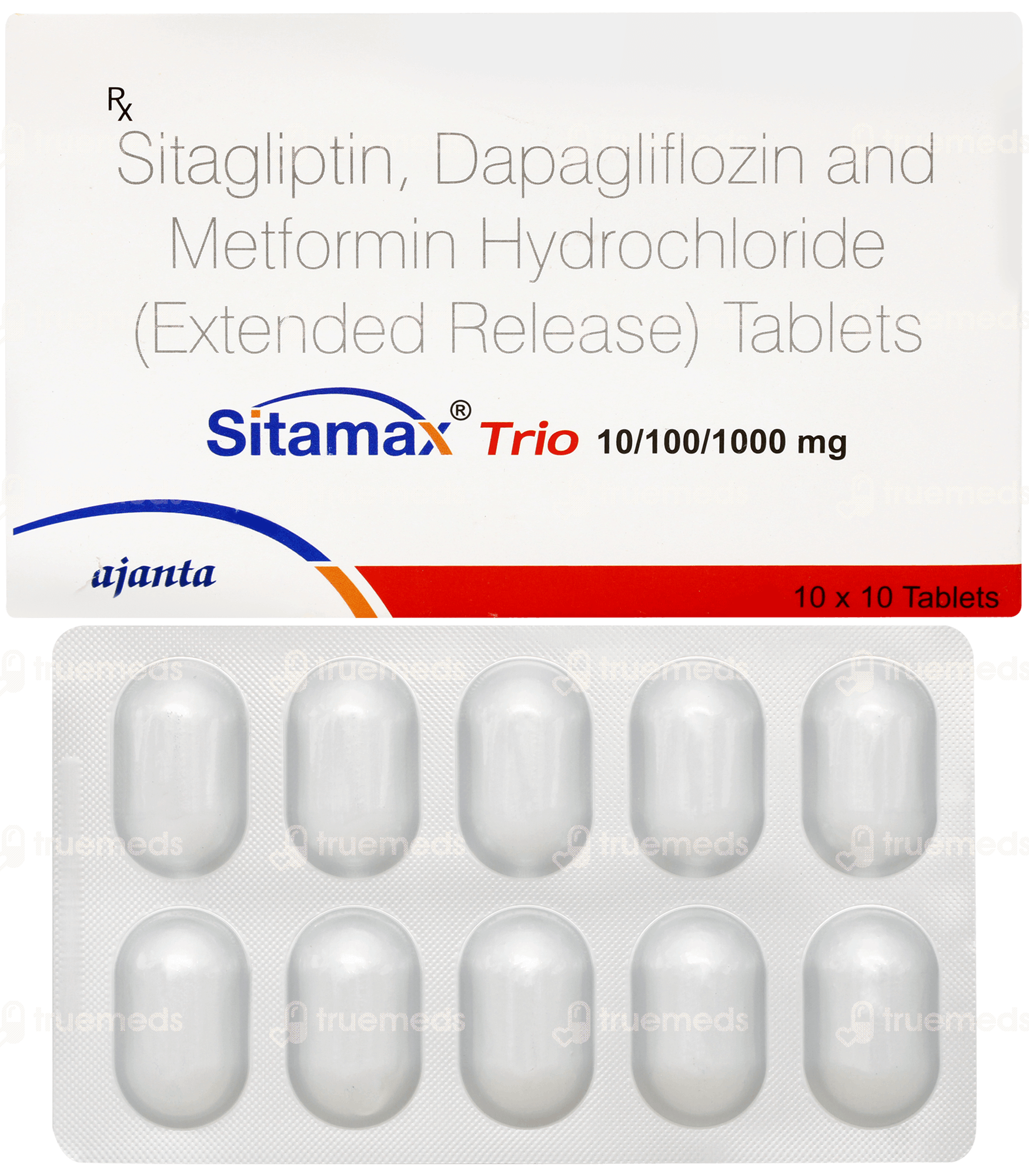 Sitamax Trio 10/100/1000 Mg Tablet: Uses, Side Effects, Price & Substitutes
