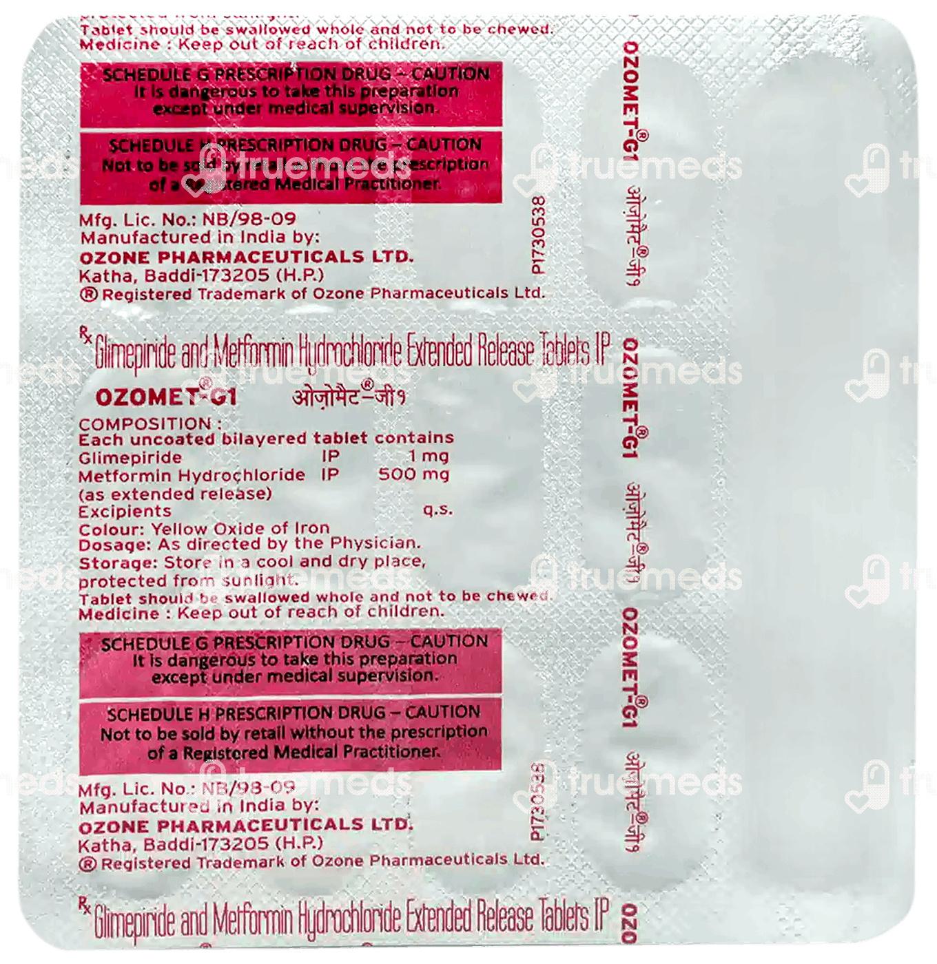 Ozomet G 1/500 MG Tablet Er 15: Uses, Side Effects, Price & Substitutes