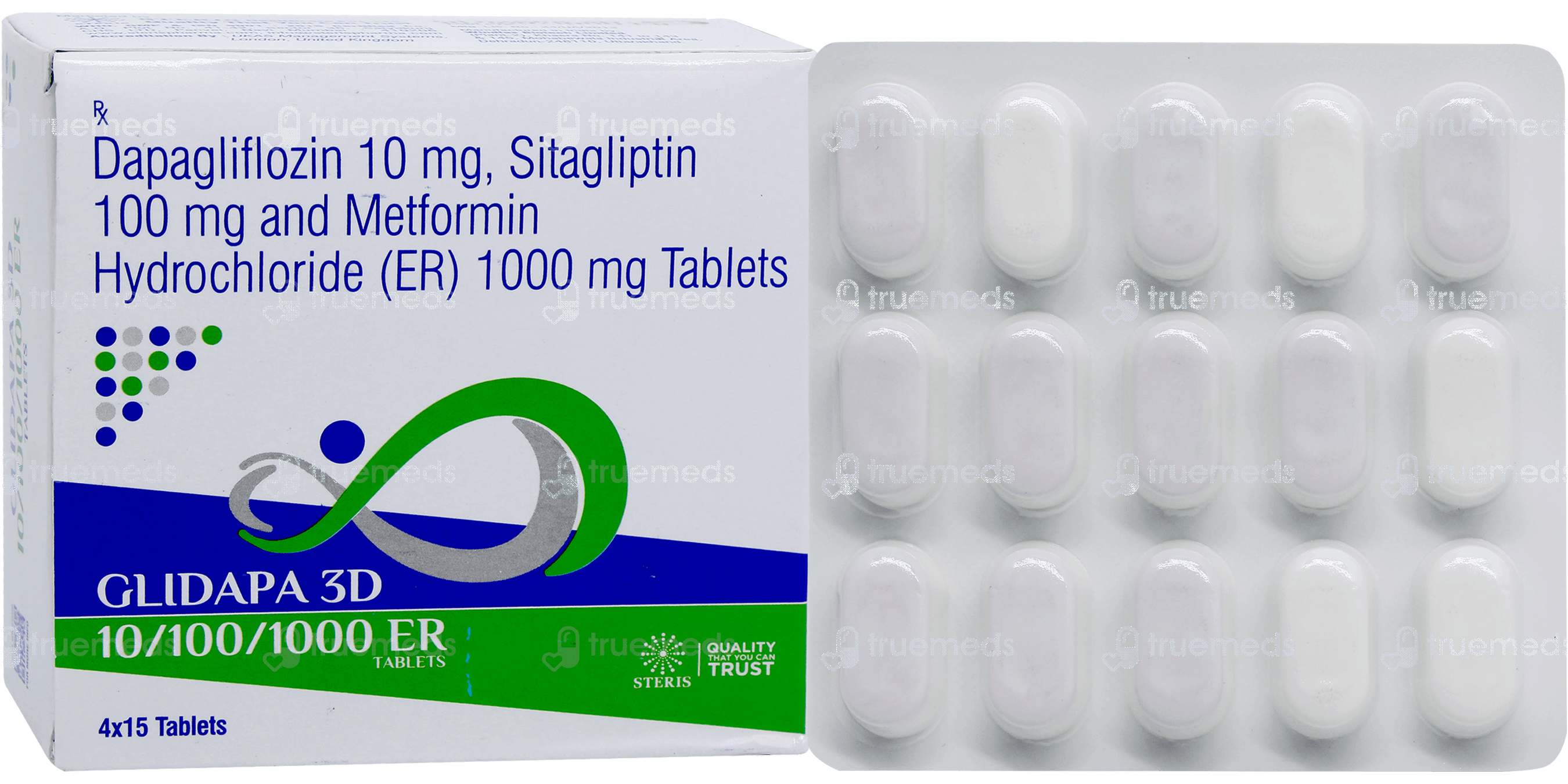 Glidapa 3D 10/100/1000 Mg Er Tablet 15: Uses, Side Effects, Price ...