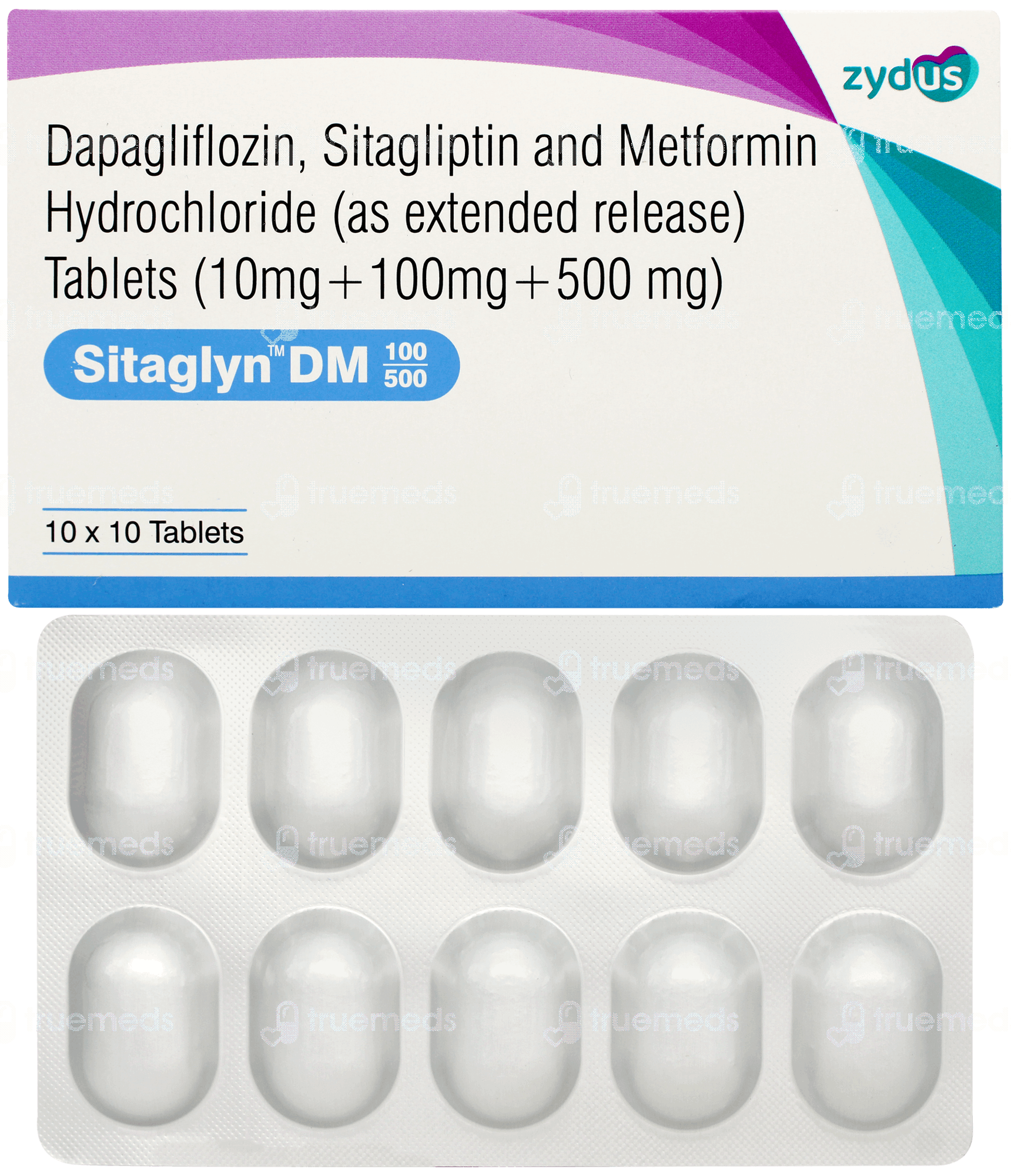 Sitaglyn Dm 100500 Tablet 10 - Uses, Side Effects, Dosage, Price | Truemeds