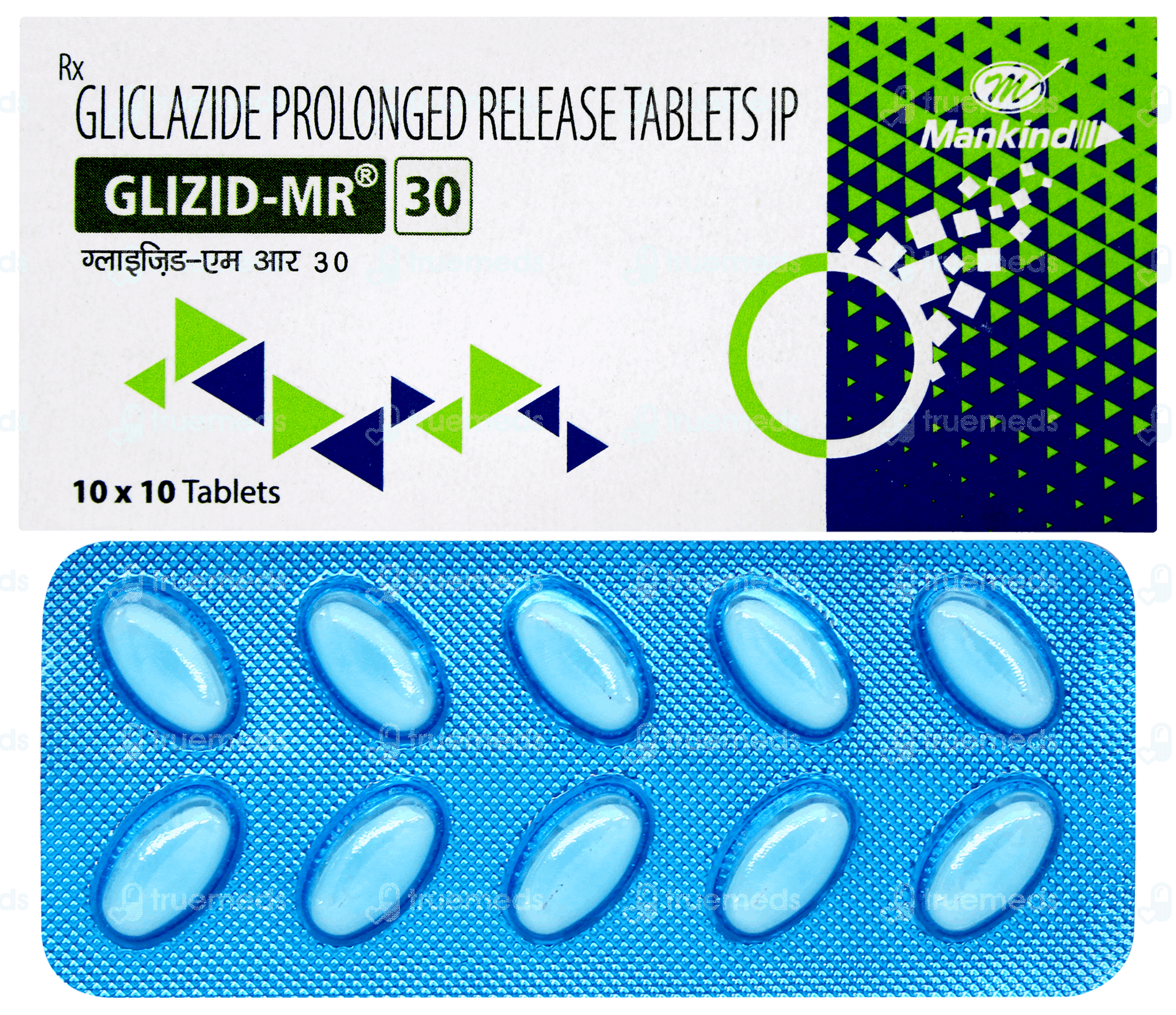 Glizid Mr 30 Tablet Pr 10 - Uses, Side Effects, Dosage, Price | Truemeds