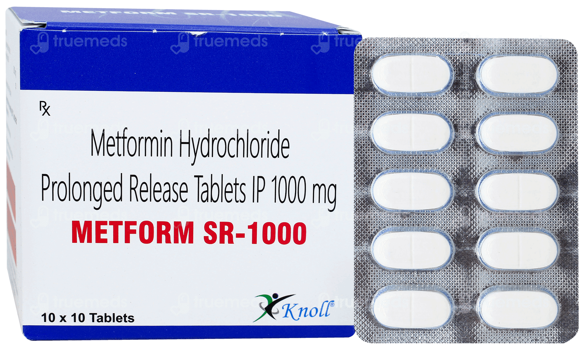 Metform Sr 1000 Tablet Pr 10 - Uses, Side Effects, Dosage, Price | Truemeds