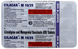 Cilacar M 1025 Tablet 15 - Uses, Side Effects, Dosage, Price | Truemeds