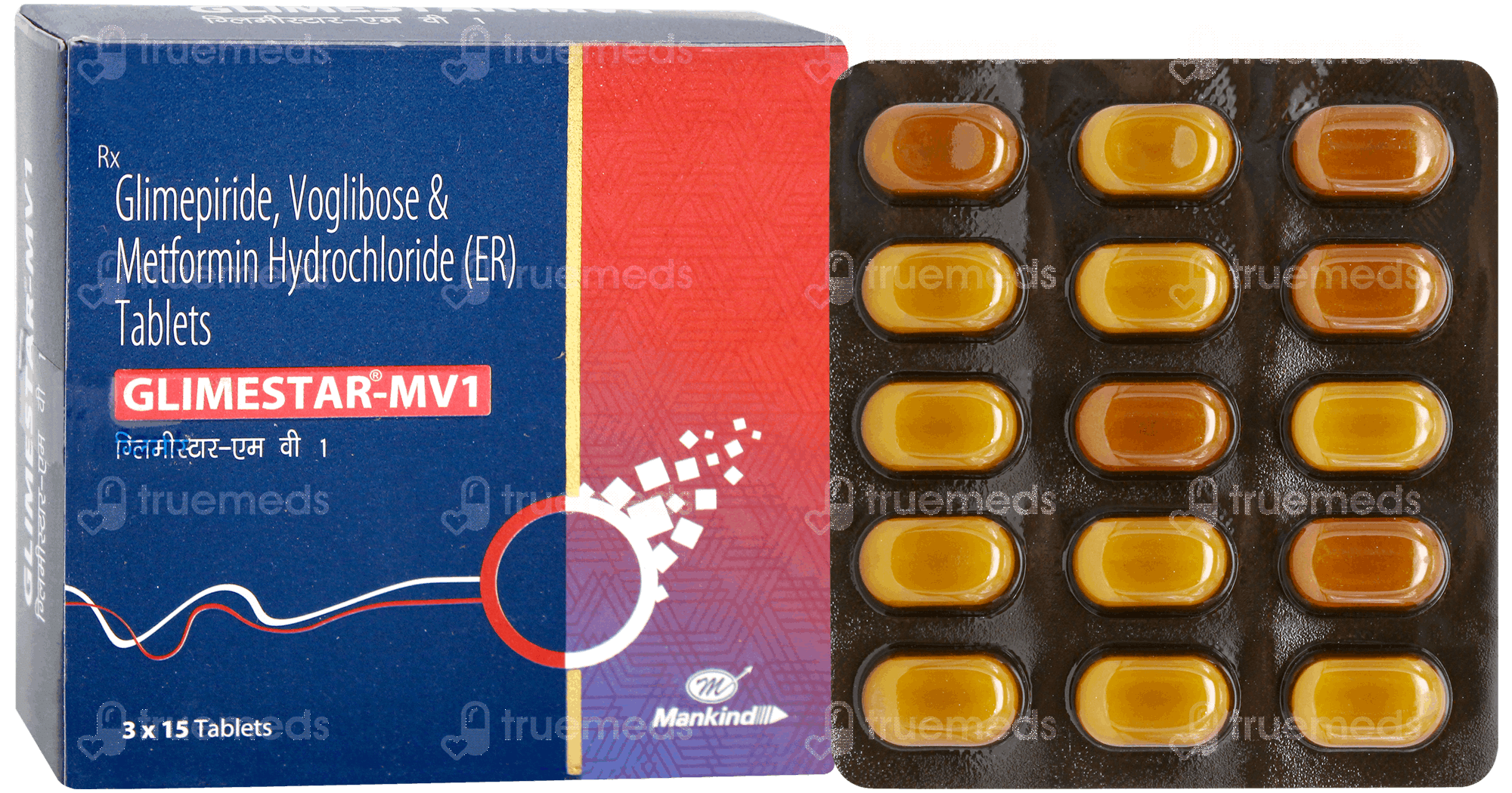 Glimestar Mv1 Tablet Er 15 - Uses, Side Effects, Dosage, Price | Truemeds