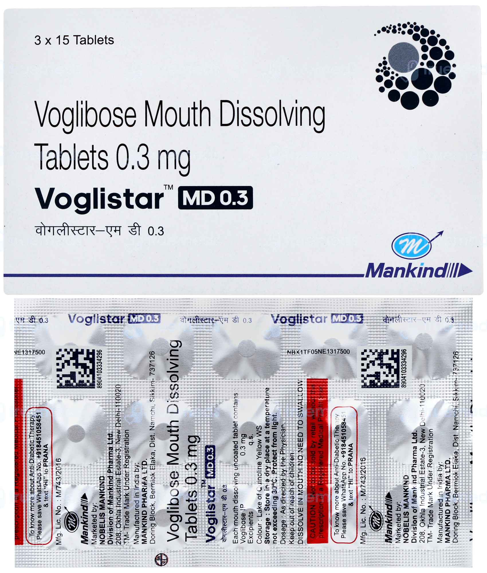 Voglistar Md 0.3 MG Md | Order Voglistar Md 0.3 MG Tablet Md Online at ...