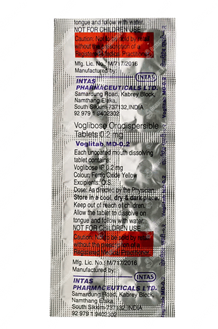 Voglitab 0.2 MG Md | Order Voglitab 0.2 MG Tablet Md Online at Truemeds