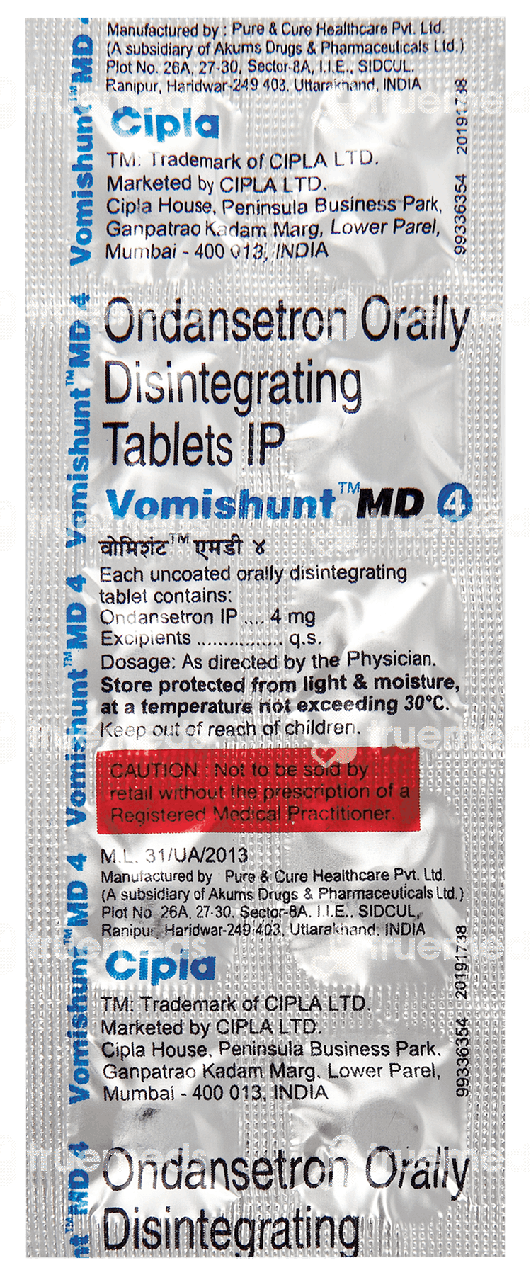 Vomishunt Md 4 Tablet 10: Uses, Side Effects, Price & Substitutes