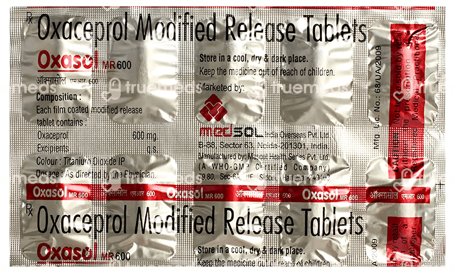 Oxasol 600 MG Tablet Mr | Order OXASOL 600 MG Tablet MR 10 Online at ...