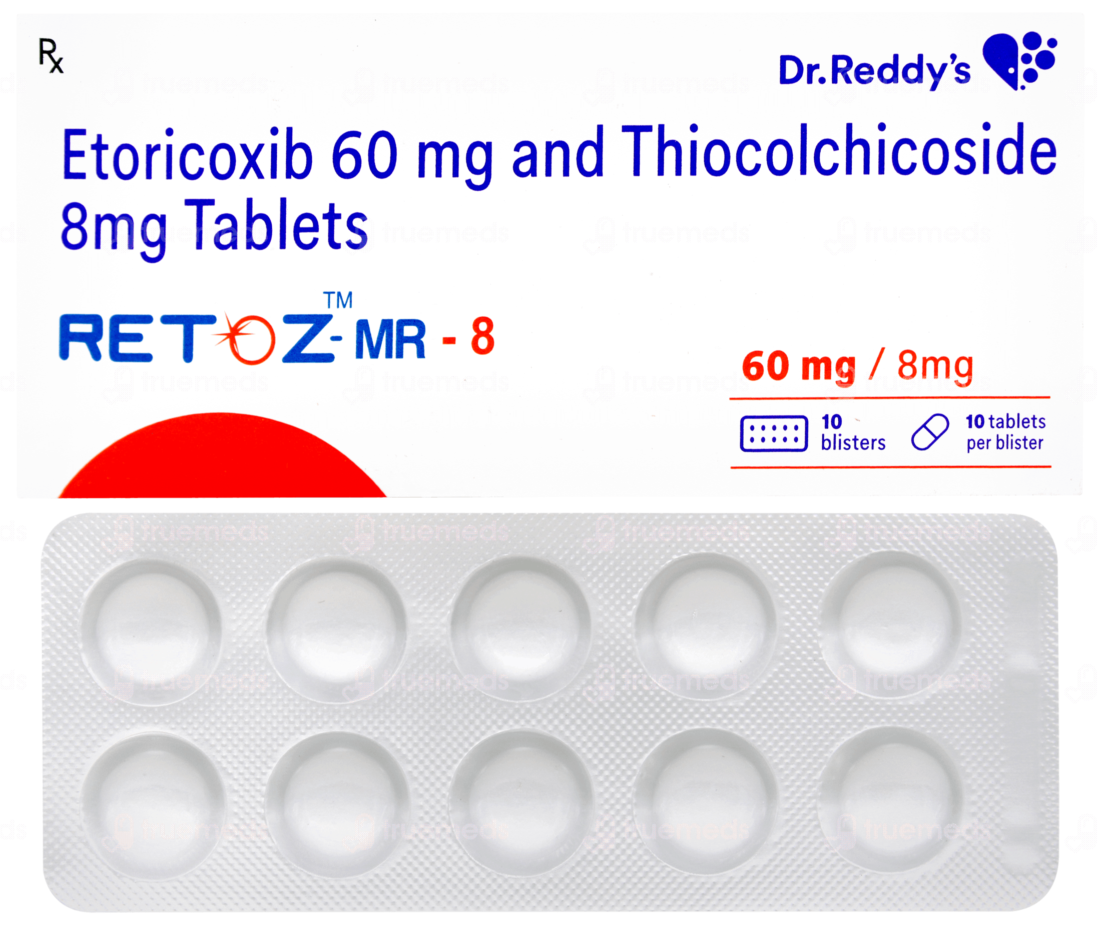 Retoz 60/8 MG | Order Retoz 60/8 MG Tablet Mr Online at Truemeds