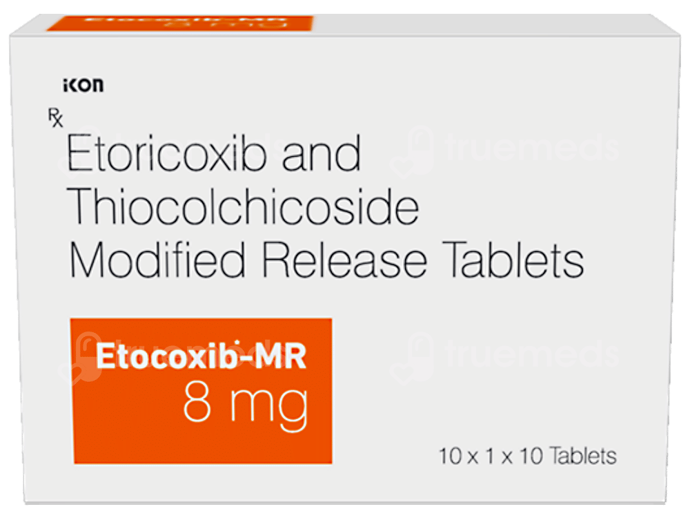 Etocoxib Mr 8mg Tablet 10 - Uses, Side Effects, Dosage, Price | Truemeds