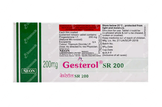 Gesterol 200 Mg Tablet Sr 10 - Uses, Side Effects, Dosage, Price | Truemeds
