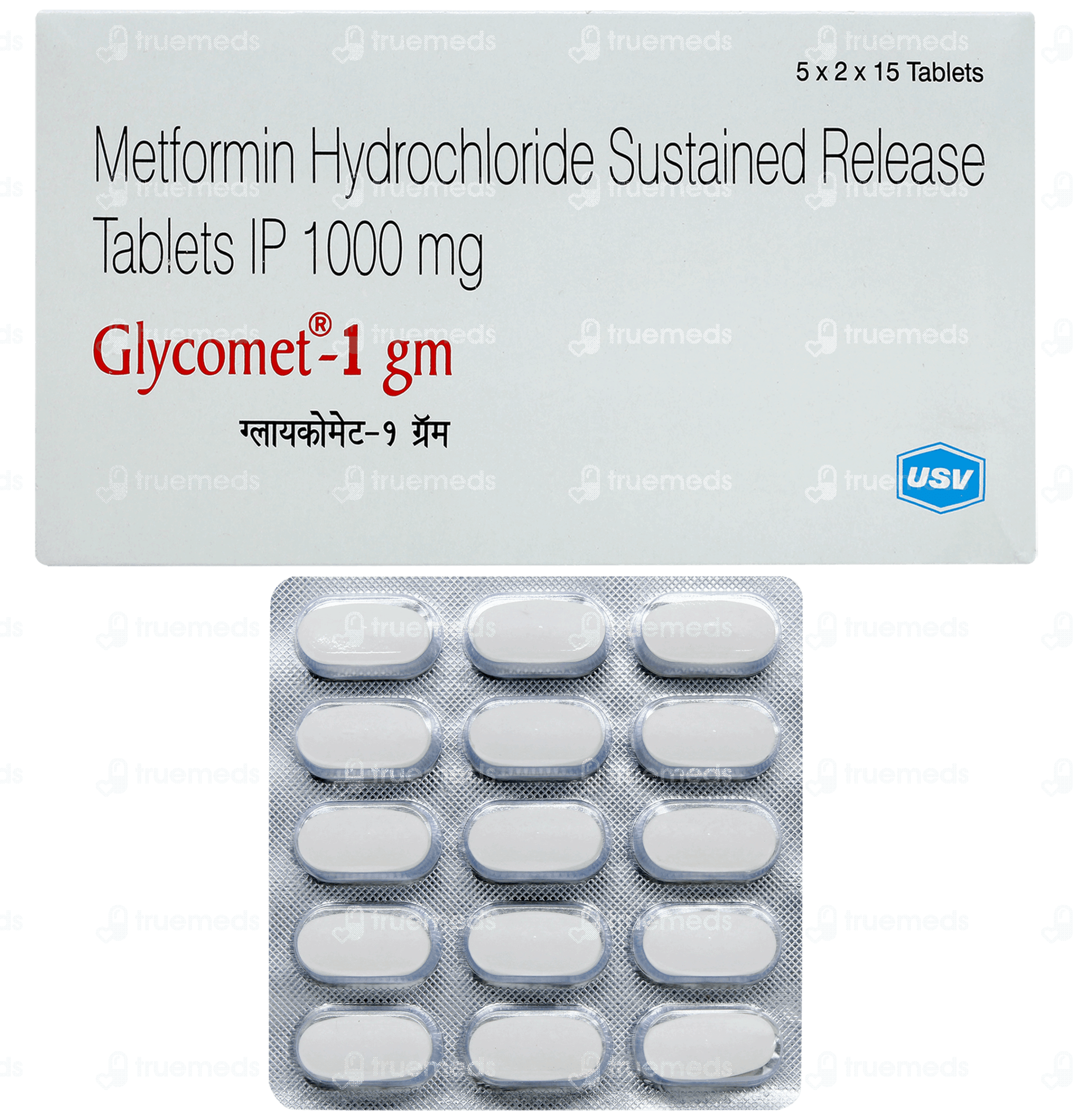 Glycomet 1gm Tablet: Uses, Side Effects, Price & Substitutes | Upto 20% ...