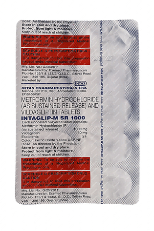 Intaglip M Sr 50/1000 MG | Order Intaglip M Sr 50/1000 MG Tablet Online ...