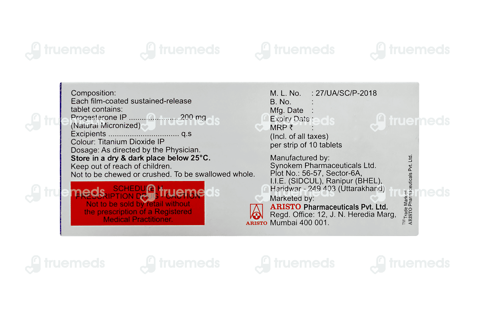 Profine 200 MG | Order Profine 200 MG Tablet Sr Online at Truemeds