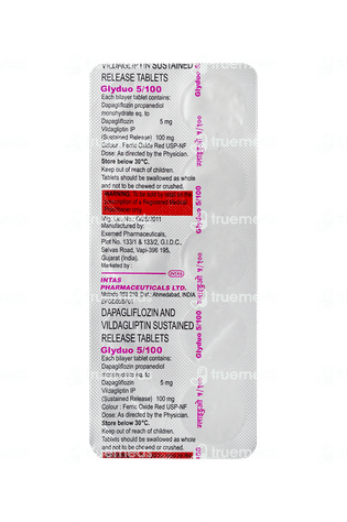 Glyduo 5/100 MG | Order Glyduo 5/100 MG Tablet Sr Online at Truemeds