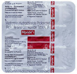 Mpride 1 Tablet 15: Uses, Side Effects, Price & Substitutes