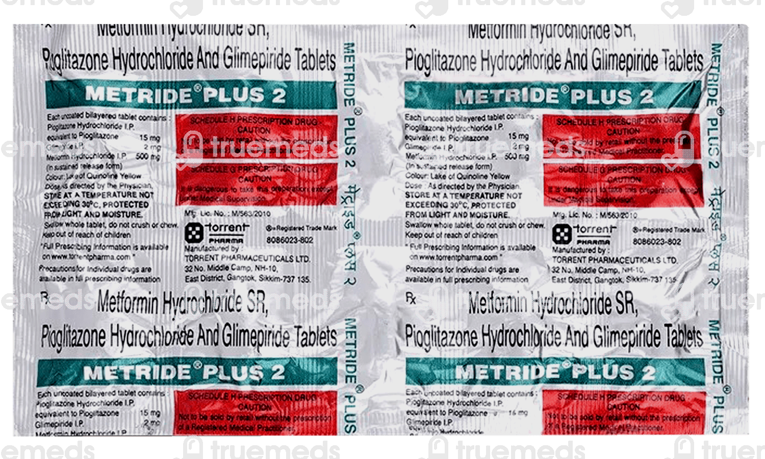 Metride Plus 2 Tablet Sr 10: Uses, Side Effects, Price & Substitutes