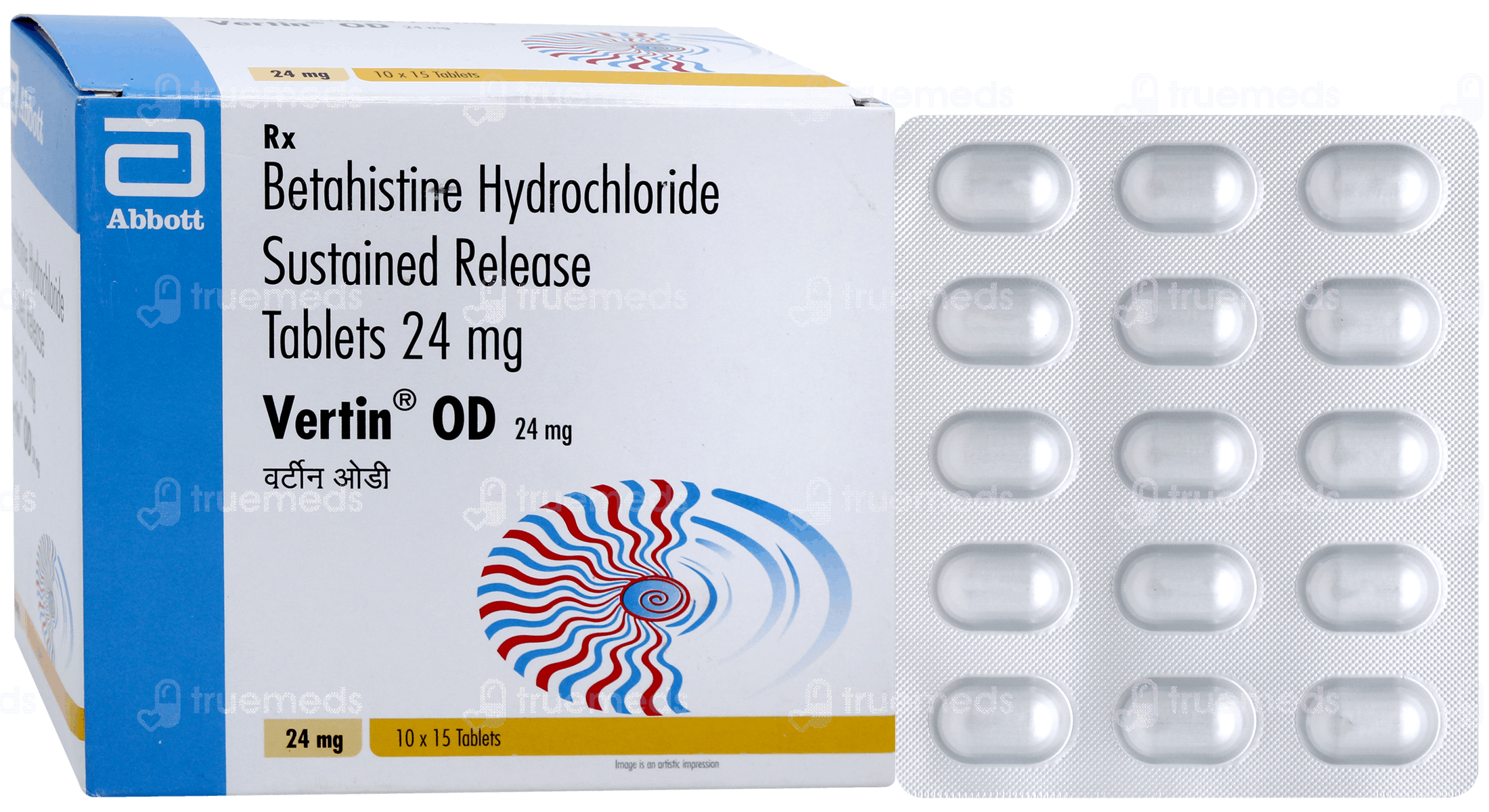 Vertin Od 24 Mg Tablet 15 - Uses, Side Effects, Dosage, Price | Truemeds