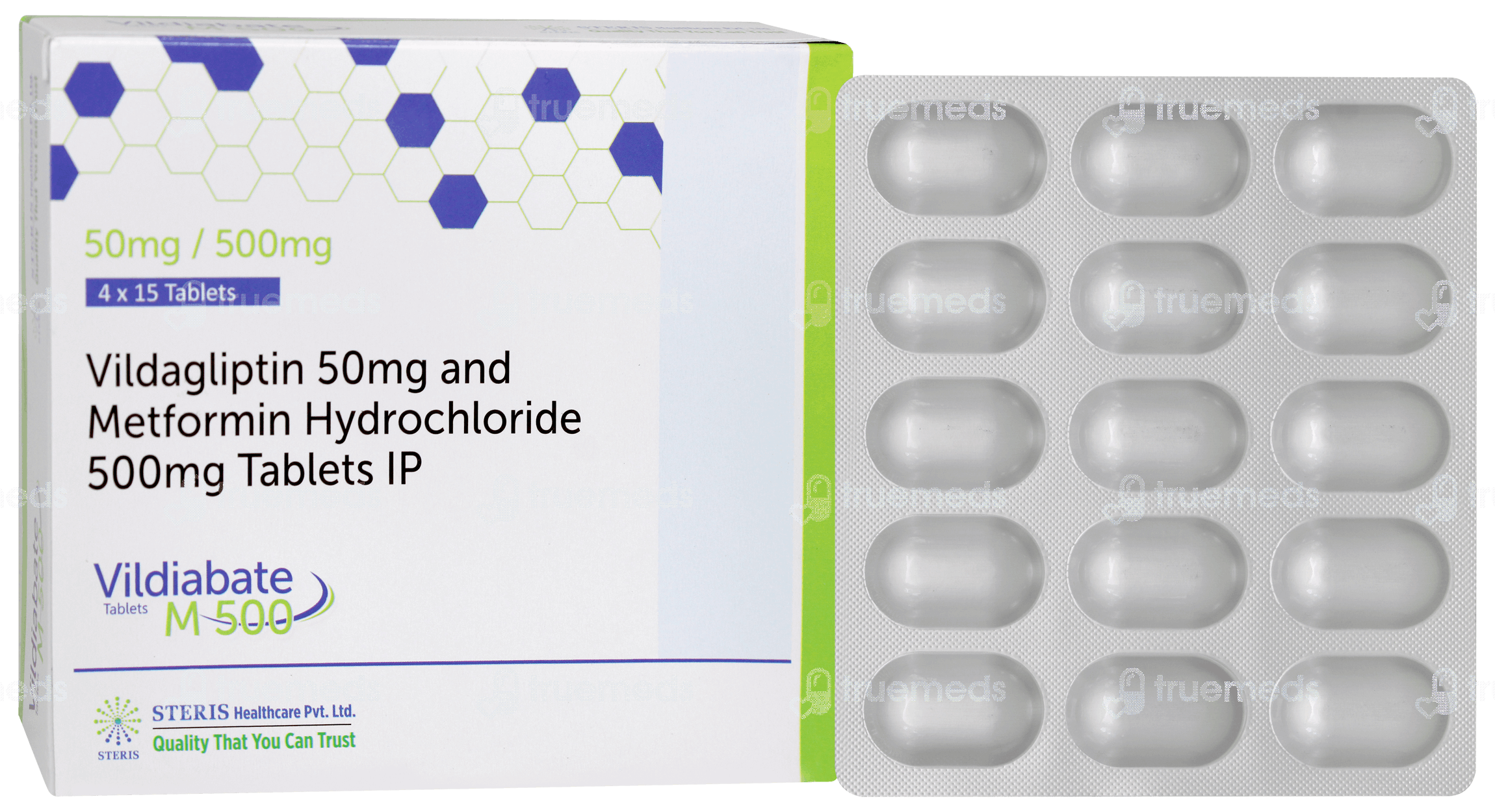 Vildiabate M 500 Tablet 15 - Uses, Side Effects, Dosage, Price | Truemeds