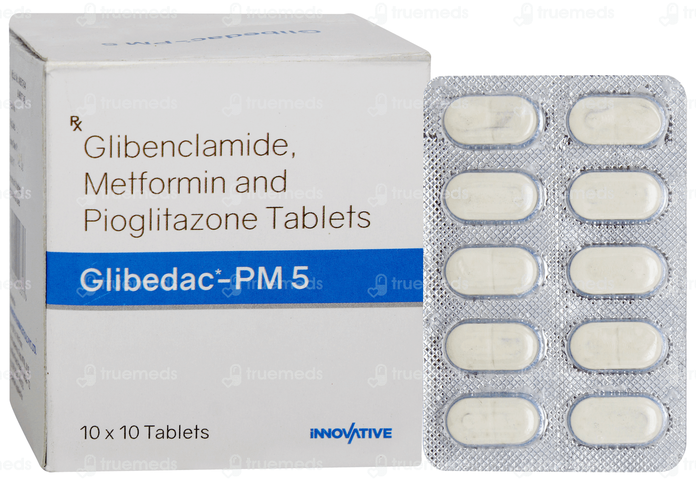 Glibedac Pm 5 Tablet 10 - Uses, Side Effects, Dosage, Price | Truemeds