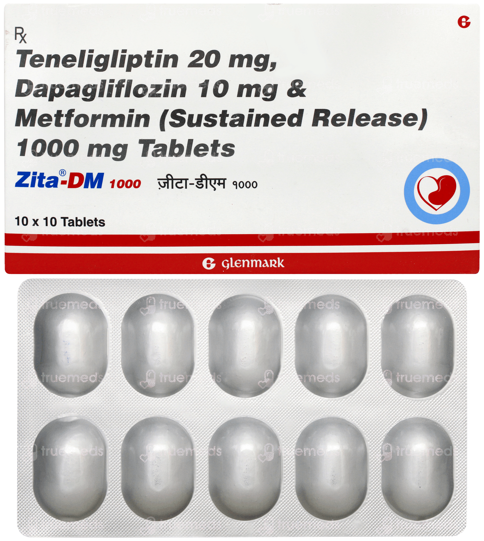 Zita Dm 1000 Tablet 10 - Uses, Side Effects, Dosage, Price | Truemeds