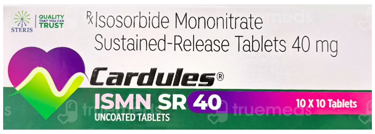 Cardules Ismn Sr 40 Tablet 10 - Uses, Side Effects, Dosage, Price ...